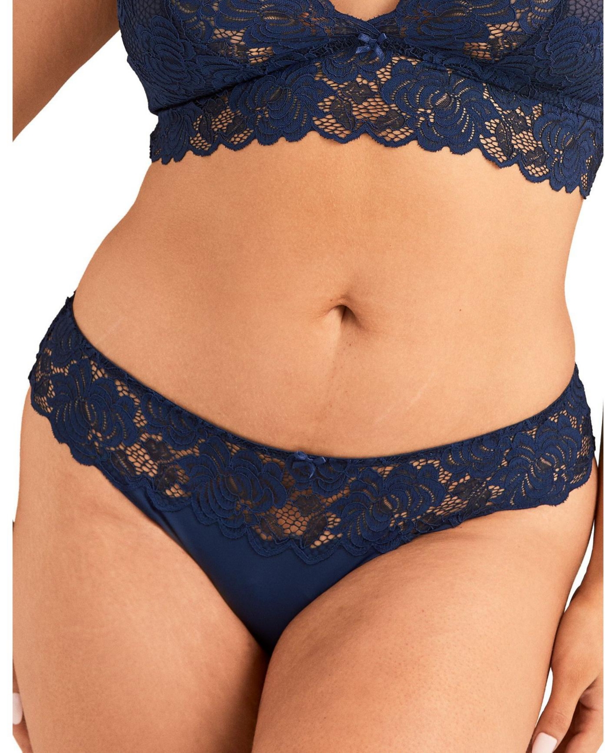 Click here for Adore Me Livi Womens Plus-Size Cheeky Panty - Dark... prices