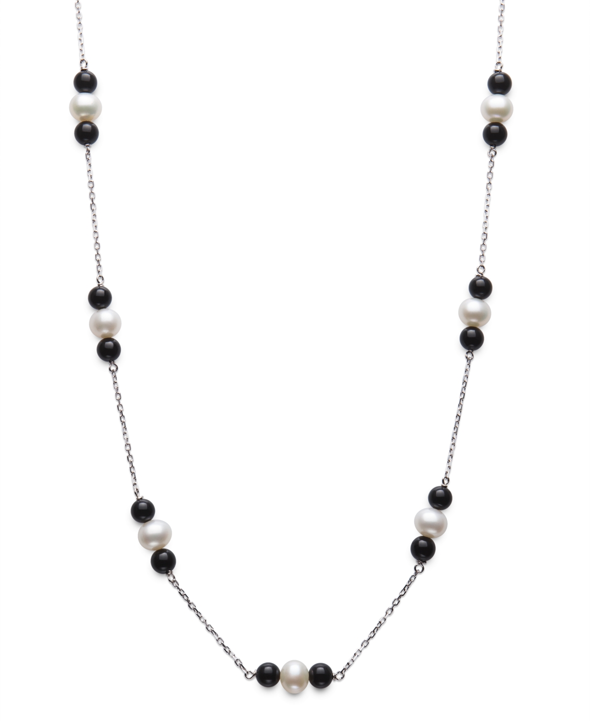Click here for Macys Cultured Freshwater Pearl (6-7mm) and Onyx S... prices
