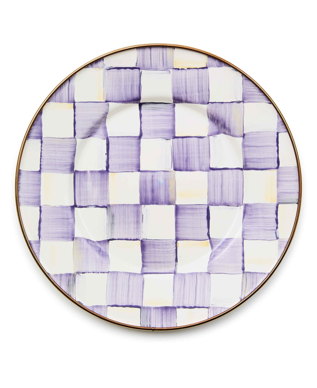 Click here for MacKenzie-Childs Violet Check Handmade Salad and D... prices
