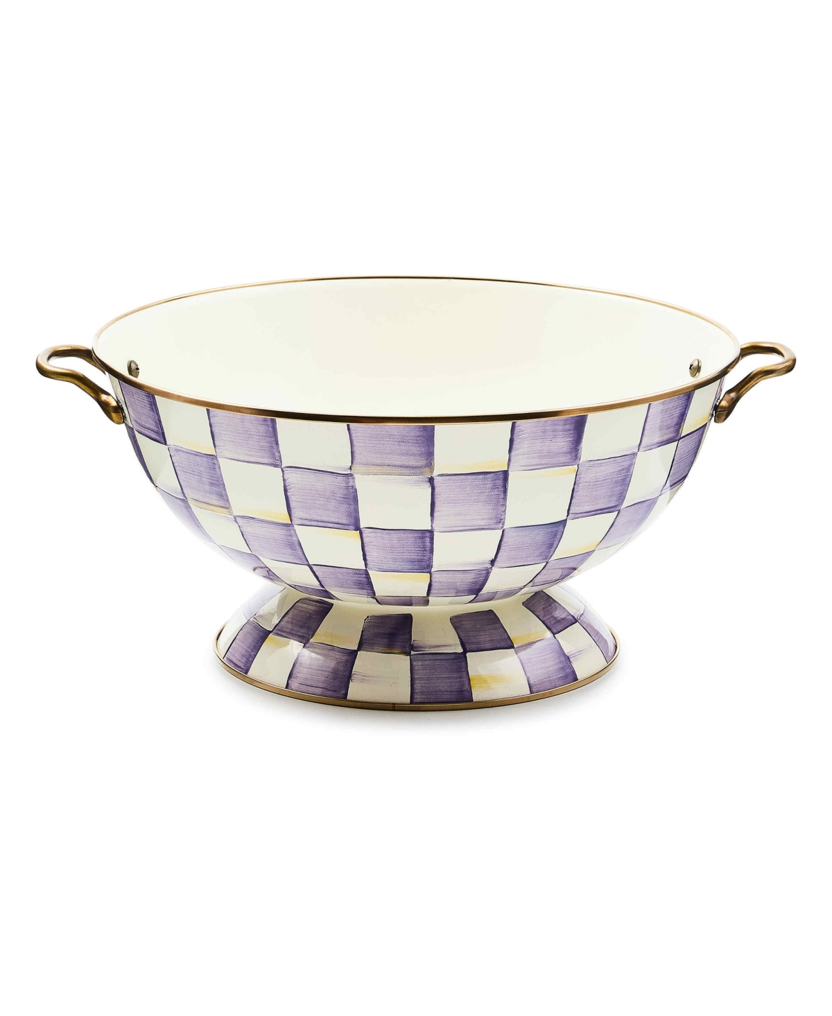 Click here for MacKenzie-Childs Violet Check Everything Bowl - Vi... prices
