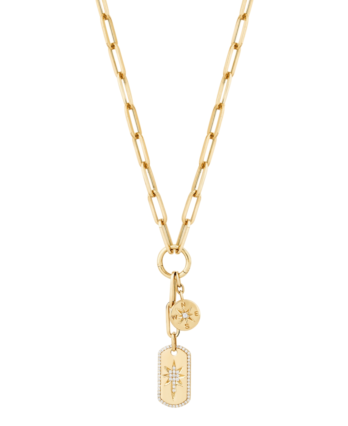 Click here for Macys Diamond Necklace (1/5 ct. t.w.) in 14k Yello... prices