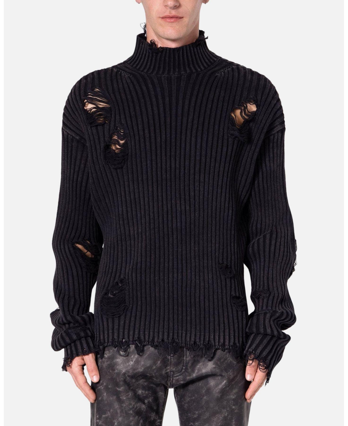 Click here for mnml Mens Distressed Crop Knit Sweater prices