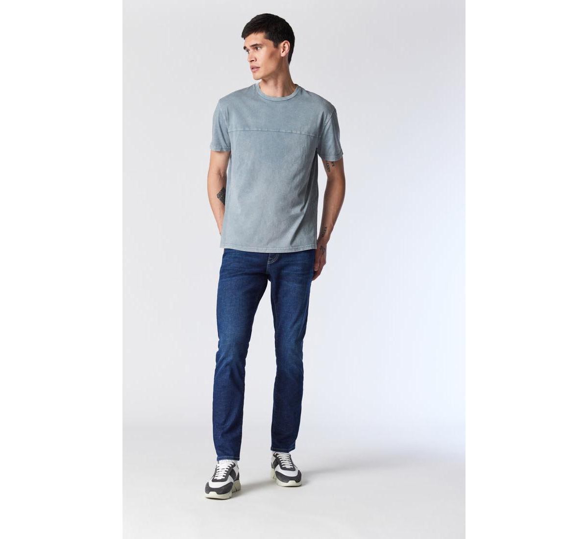 Click here for Mavi Mens Jake Slim Leg In Mid Blue Move - Dark bl... prices