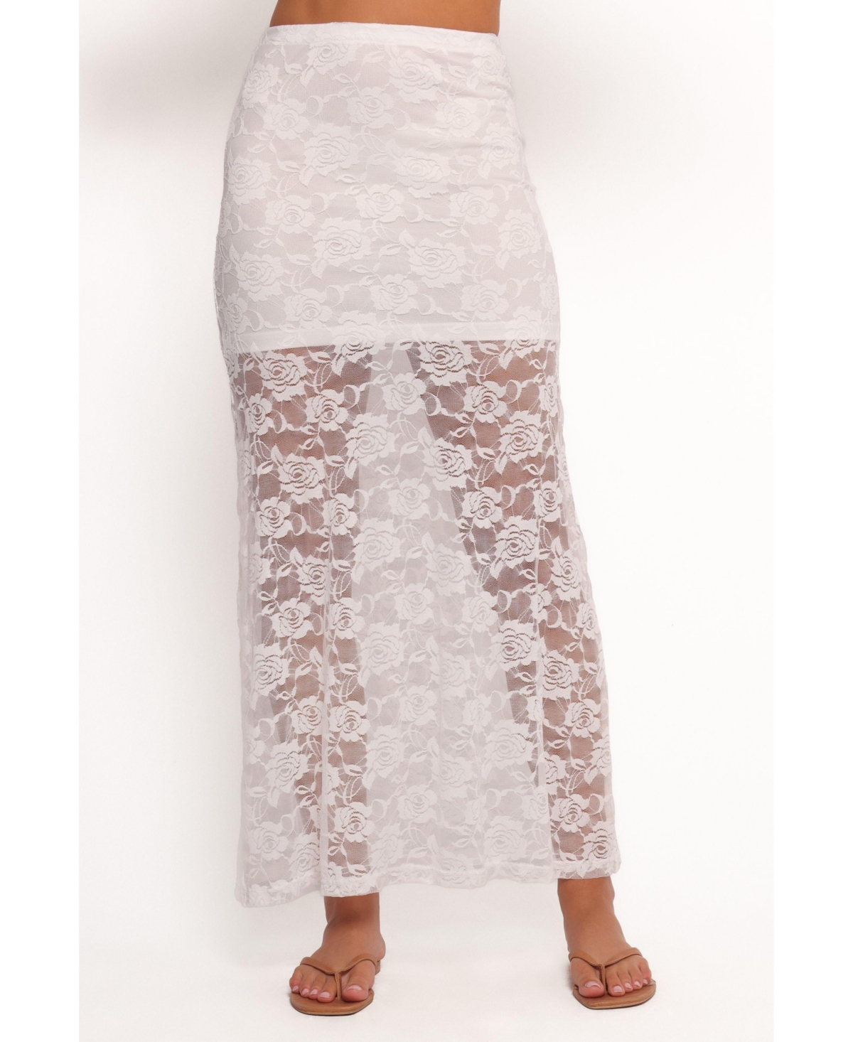 Click here for Petal and Pup Womens Laken Sheer Lace Maxi Skirt -... prices