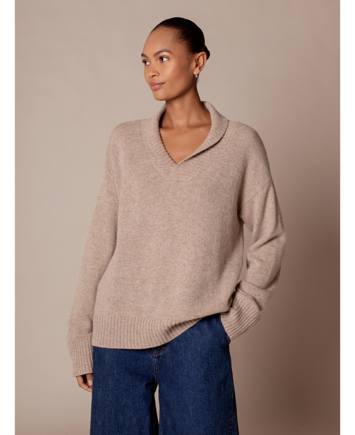 Click here for Celtic & Co. Womens Shawl Collar Slouch Sweater -... prices