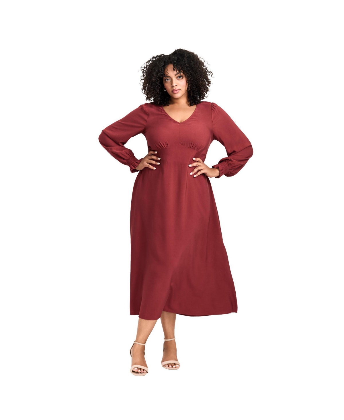 Click here for Avenue Womens Allure V-Neckline Dress - Burnt sien... prices