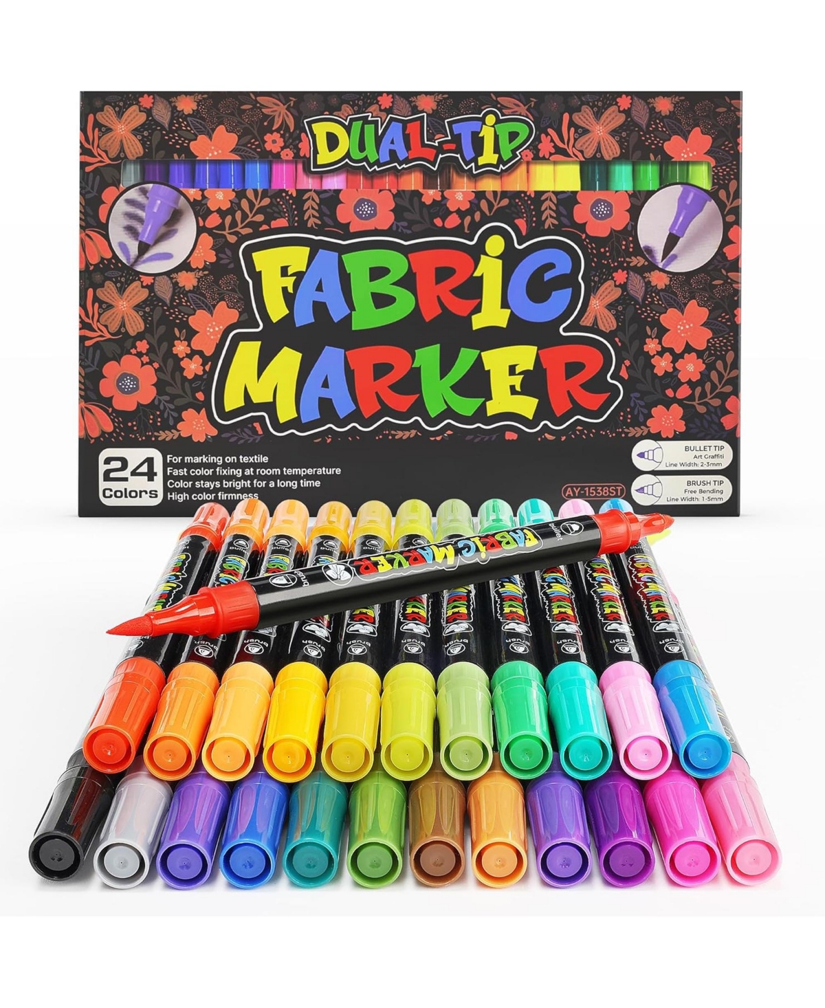 Click here for Htutwoo 24 Colors Double Head Fabric Paint Pens  P... prices
