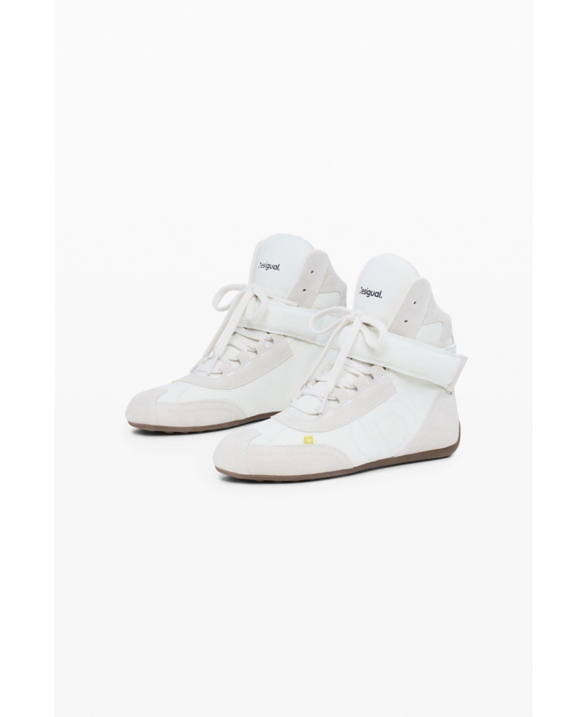 Click here for Desigual Womens Leather sneaker - Light beige prices