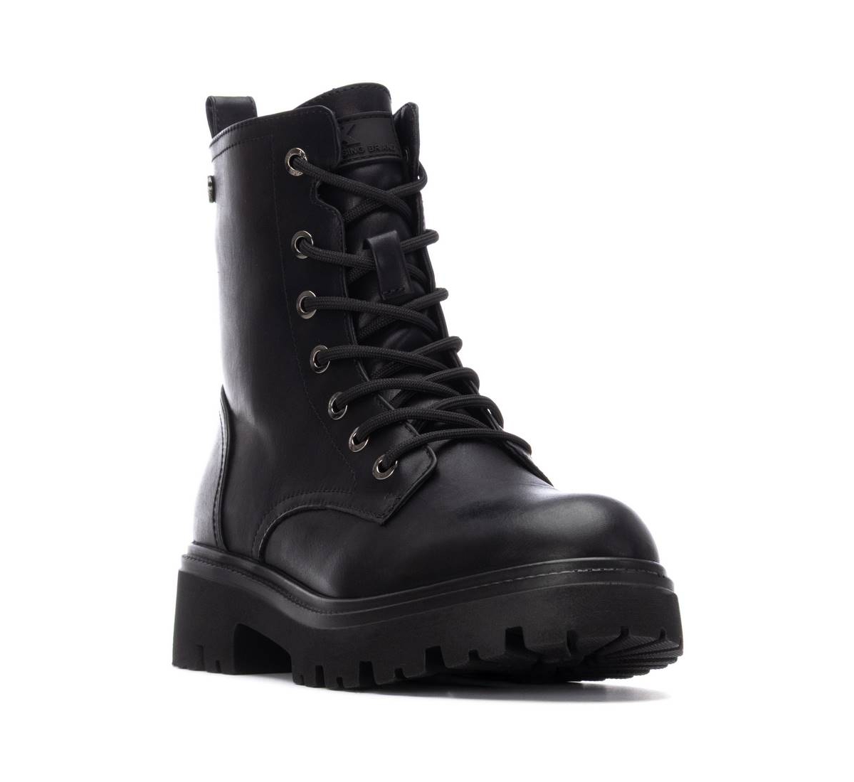 Click here for Xti Womens Ankle Combat Booties - Black prices