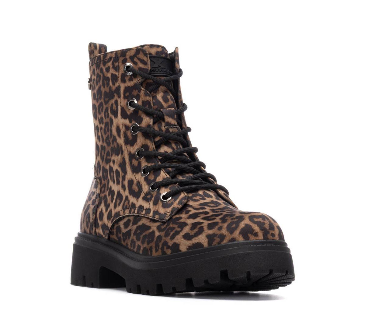 Click here for Xti Womens Ankle Combat Booties - Leopard prices