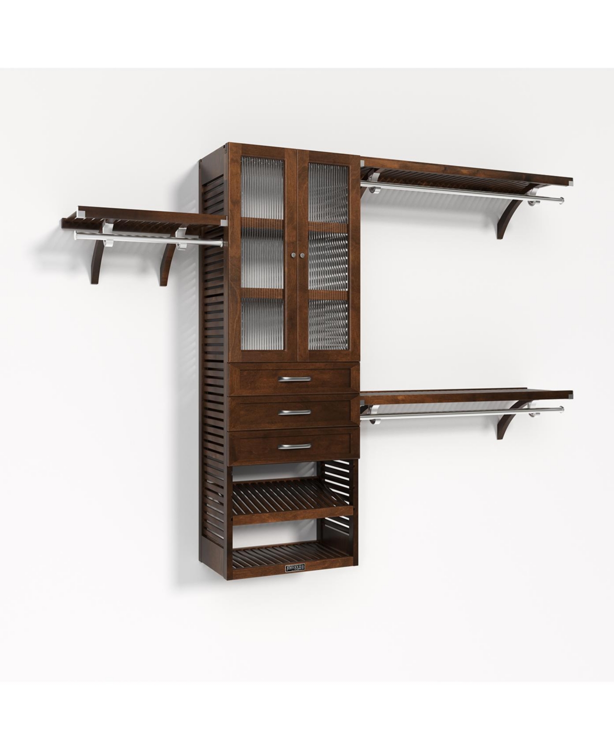 Click here for Solid Wood Walk-In Closet Organizer with 3 Shaker... prices