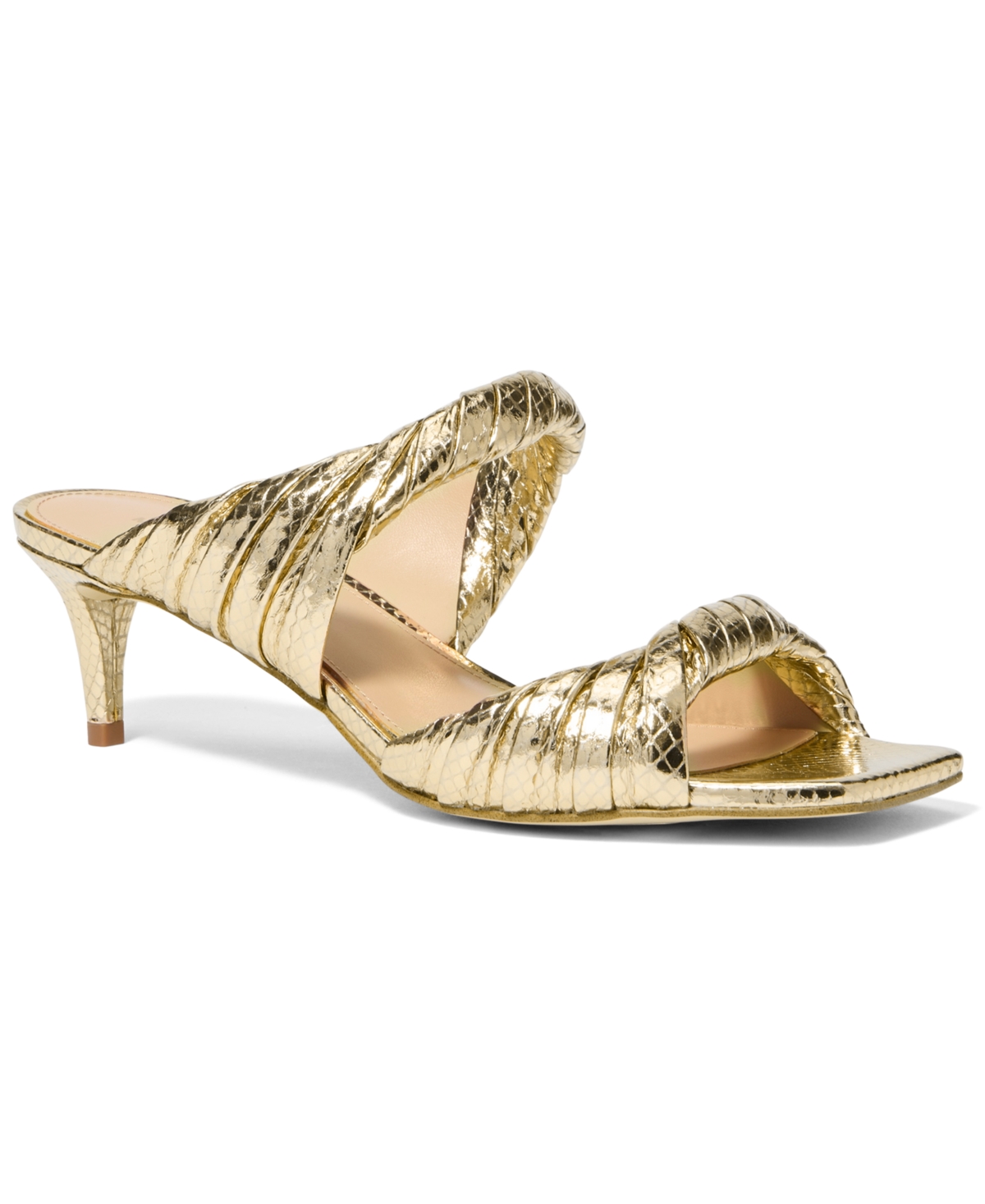 Click here for Michael Kors Kiana Mid Slip-On Sandals - Pale Gold... prices