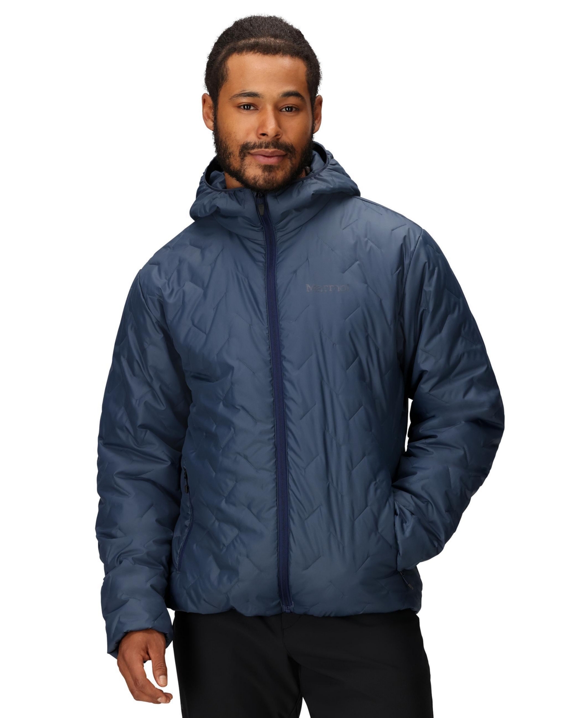 Click here for Marmot Mens MonoQuilt Hooded Jacket - Thunderhead prices