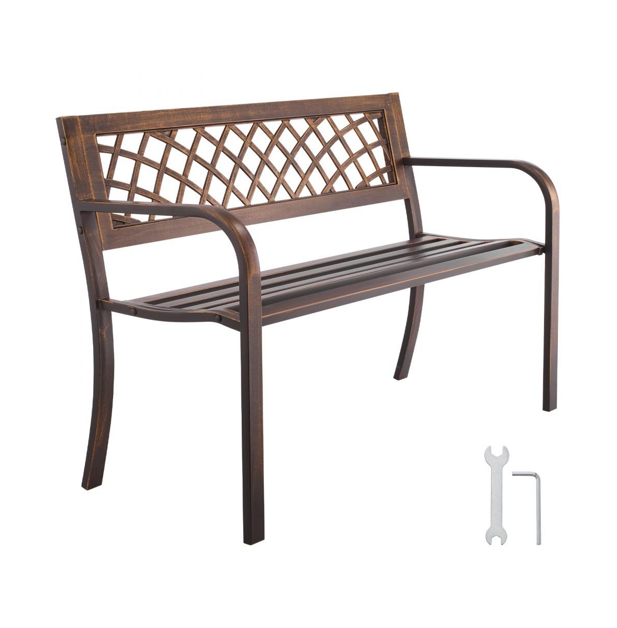 Click here for Sturdy Metal Garden Bench with Pvc Mesh Back Desig... prices