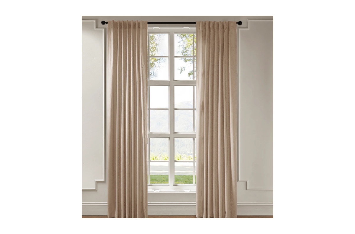 Click here for Z Gallerie Kenzo Curtain - White - Beige prices