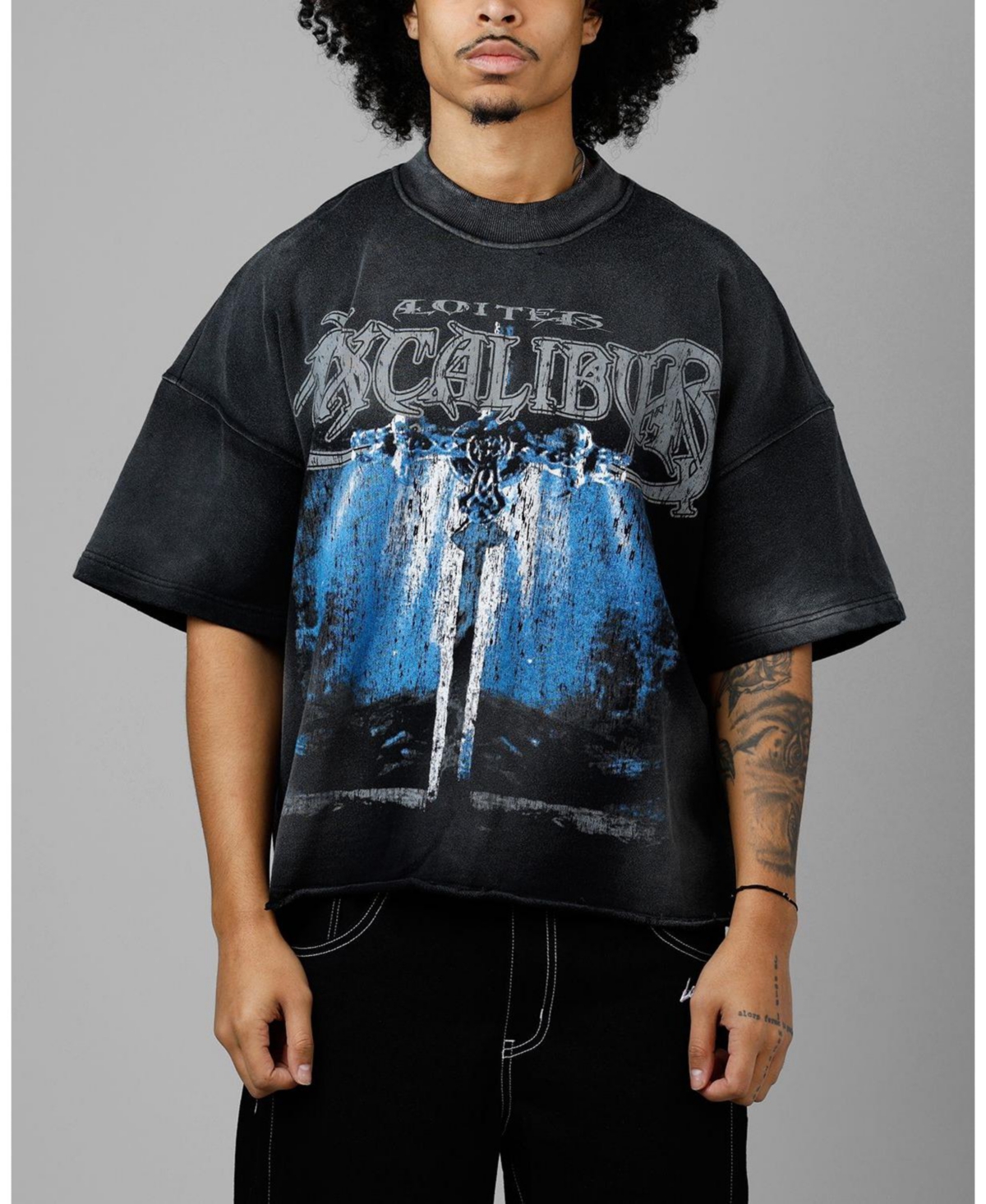 Click here for Loiter Mens Excalibur Sword Distressed Tee prices