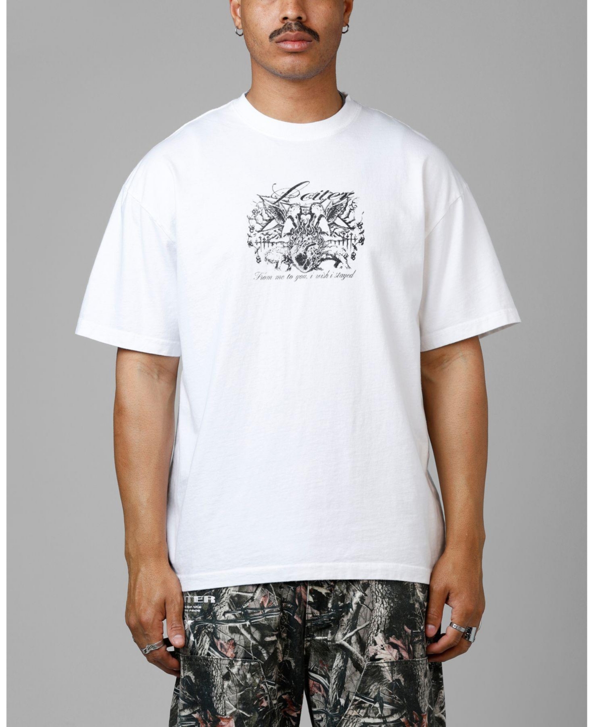 Click here for Loiter Mens Earth Angel Heavyweight Tee - White prices
