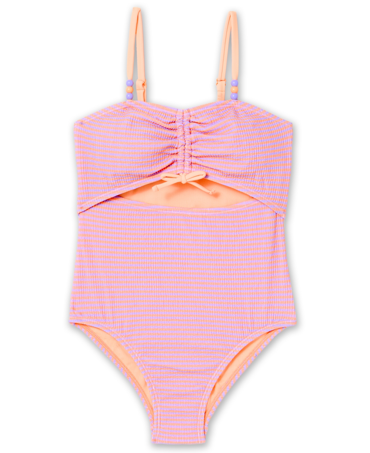 Click here for Angel Beach Girls 7-16 Popcorn Scrunch Stripe Squa... prices