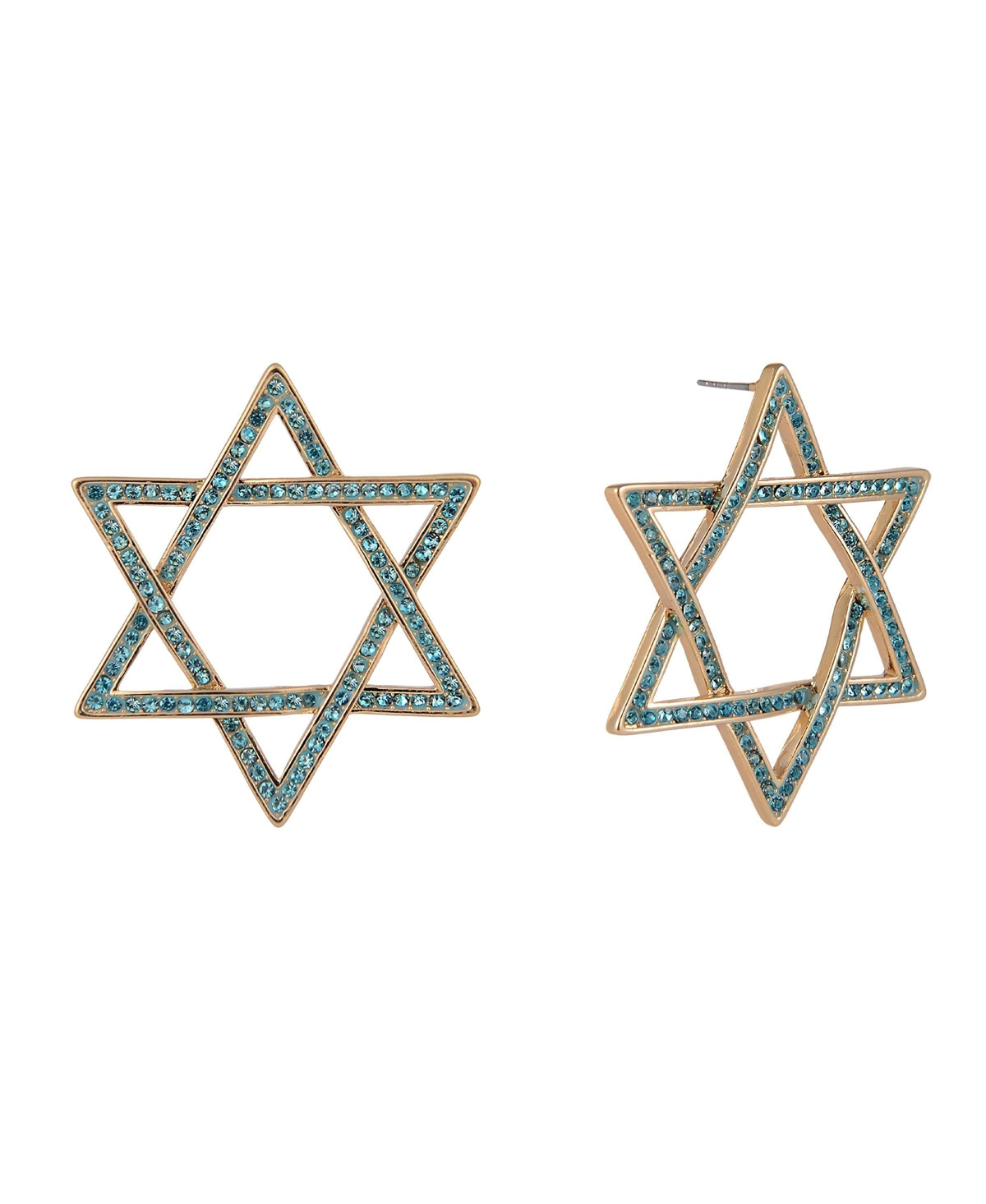 Click here for Hallmark Blue Stone Star of David Hoop Earrings prices