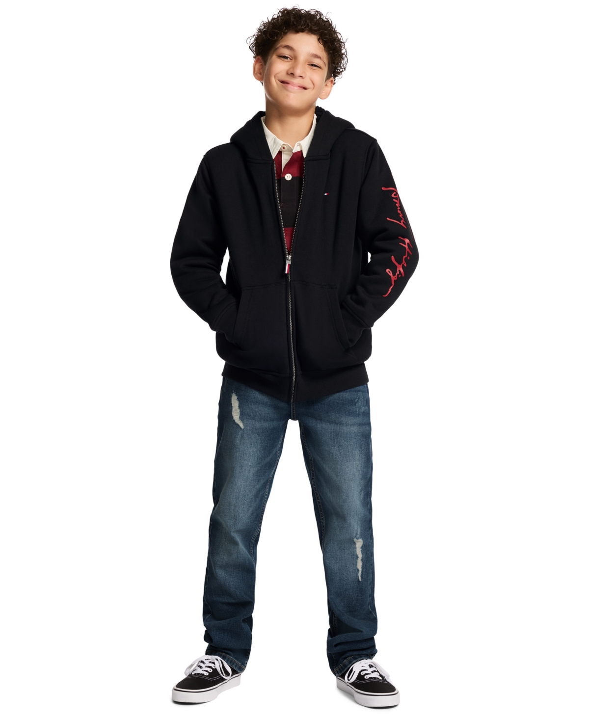 Click here for Tommy Hilfiger Boys 8-20 Signature Fleece Zip-Up H... prices
