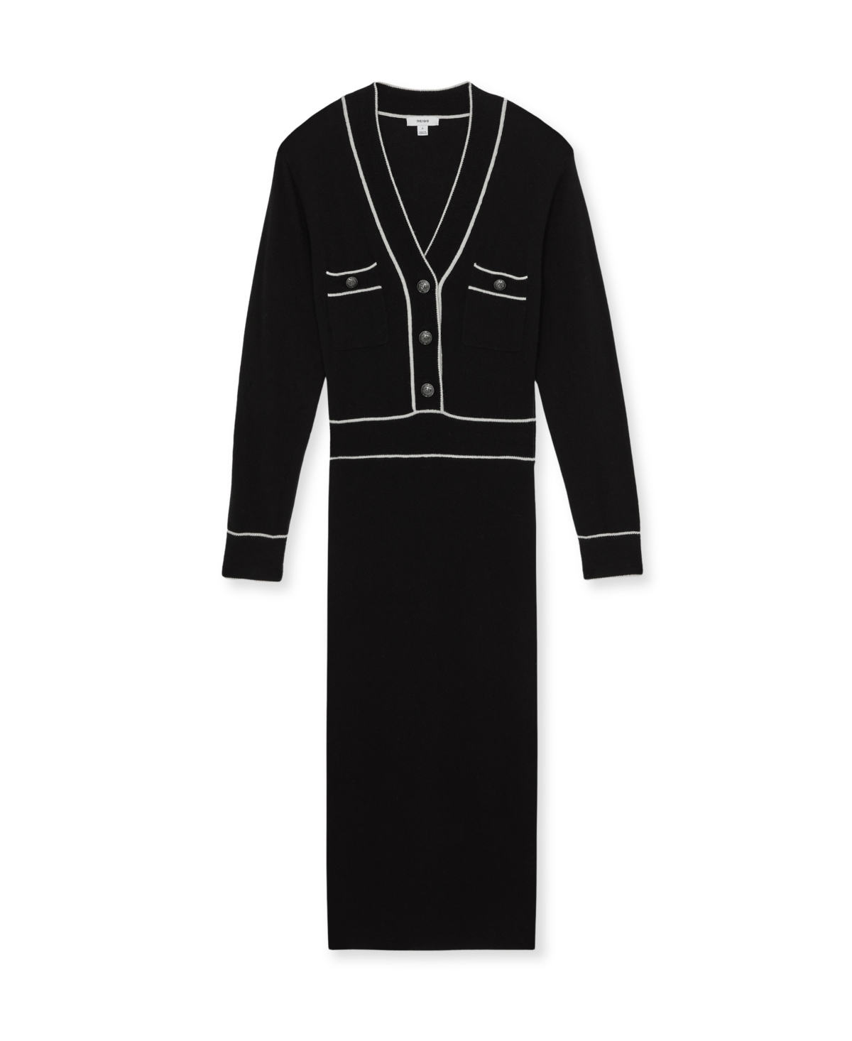 Click here for Reiss Womens Wool-Blend Tipped with Cashmere Dress... prices