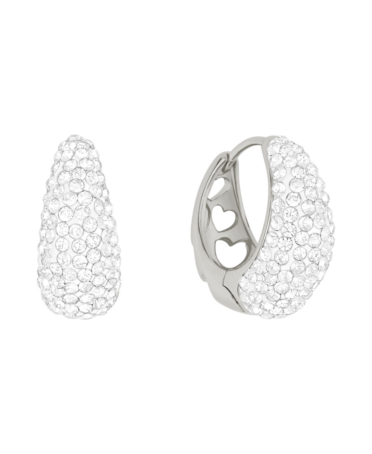 Click here for And Now This Crystal Hinged Hoop Earrings - Silver prices