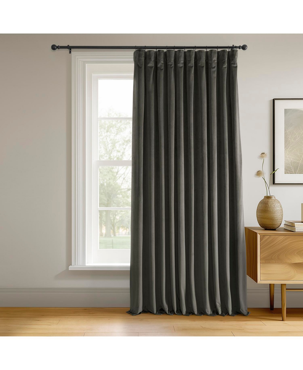 Click here for Half Price Drapes Gunmetal Grey Signature Extra Wi... prices
