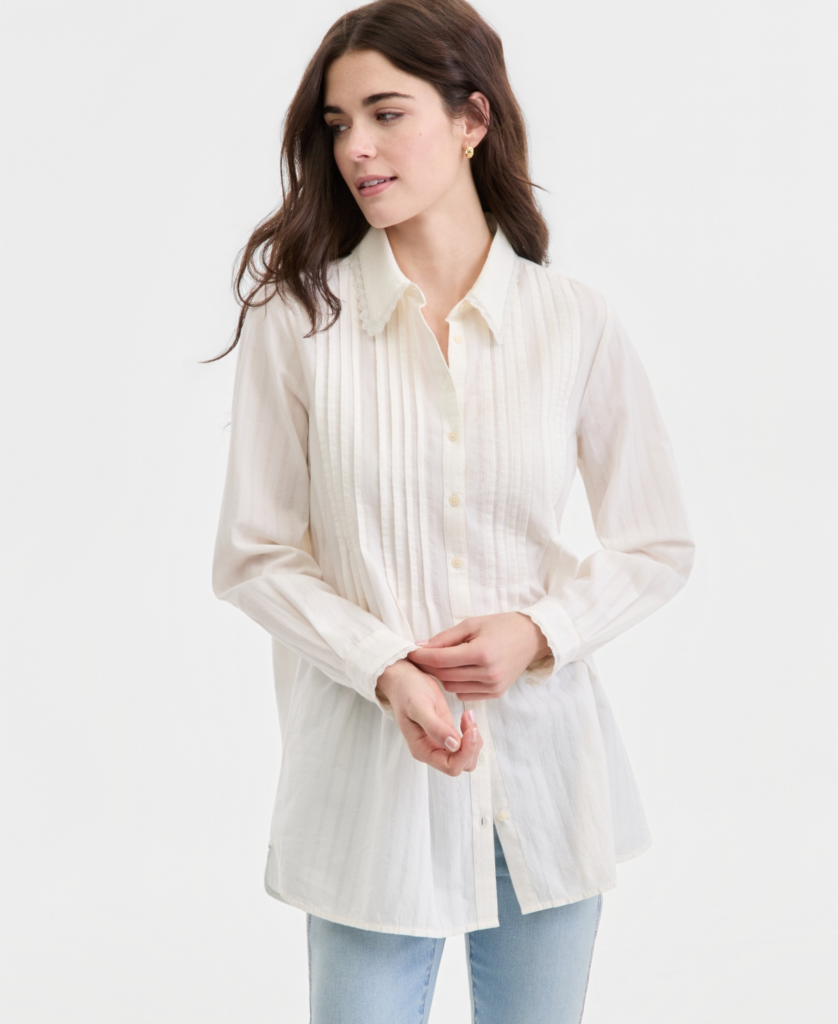 Click here for Levis Womens Faye Long-Sleeve Pop Over Tunic - Tof... prices