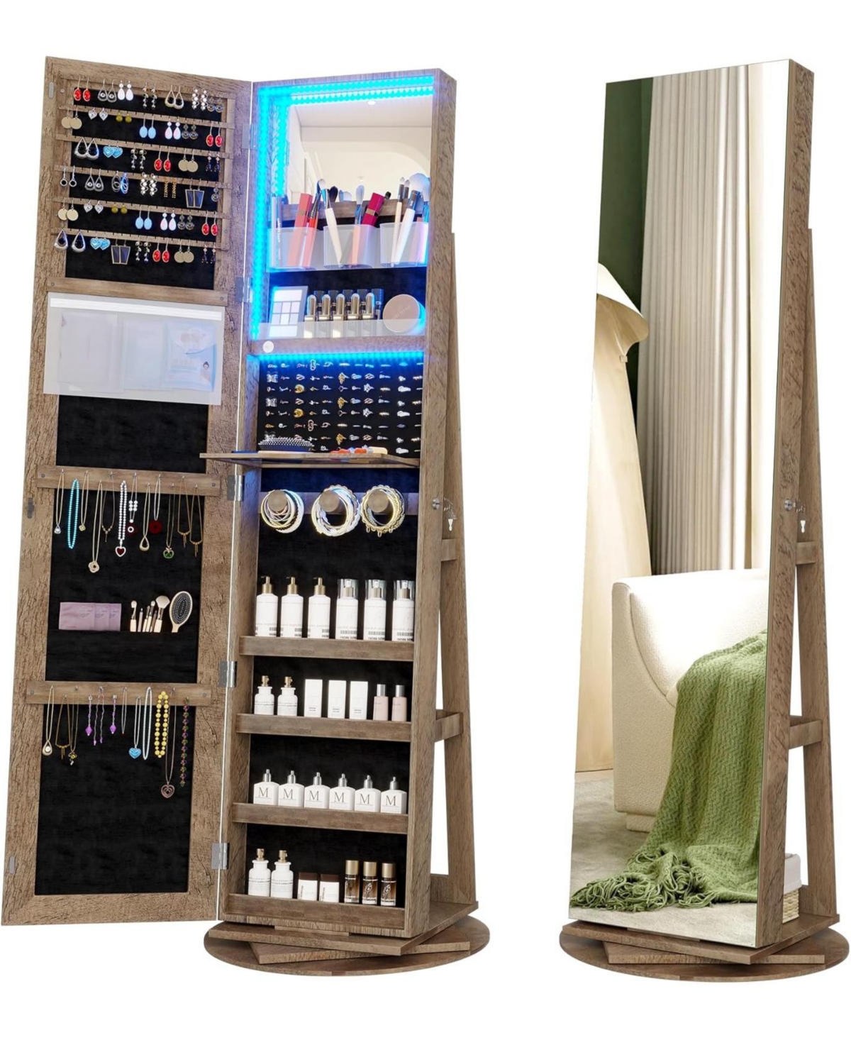 Click here for Vlsrka 360Â° Swivel Jewelry Full-Length Mirror Cab... prices