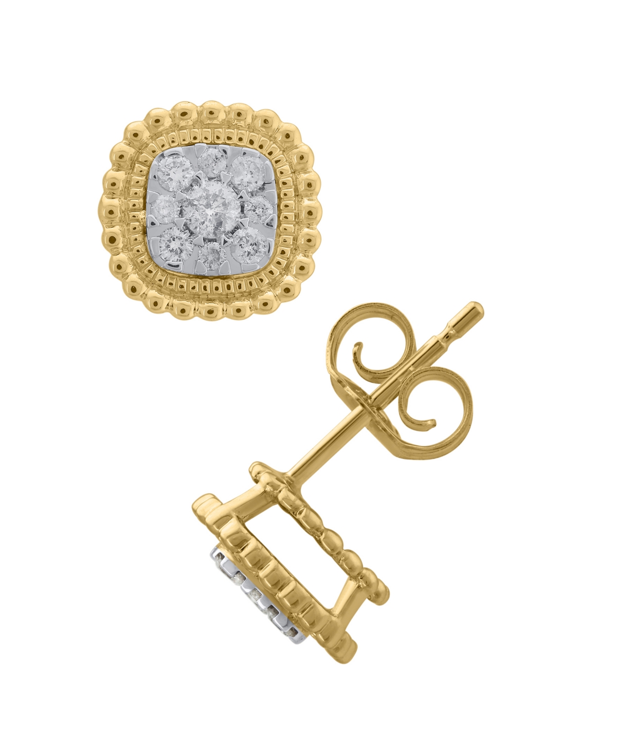 Click here for Macys Diamond Earrings (1/5 ct. t.w.) in 10k Yello... prices