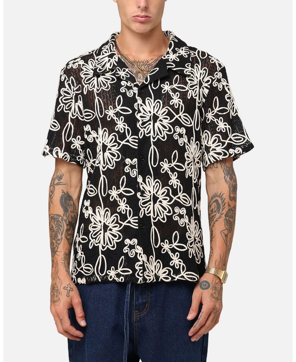 Click here for Xxiii Mens Resort Knit Button Up Shirt prices