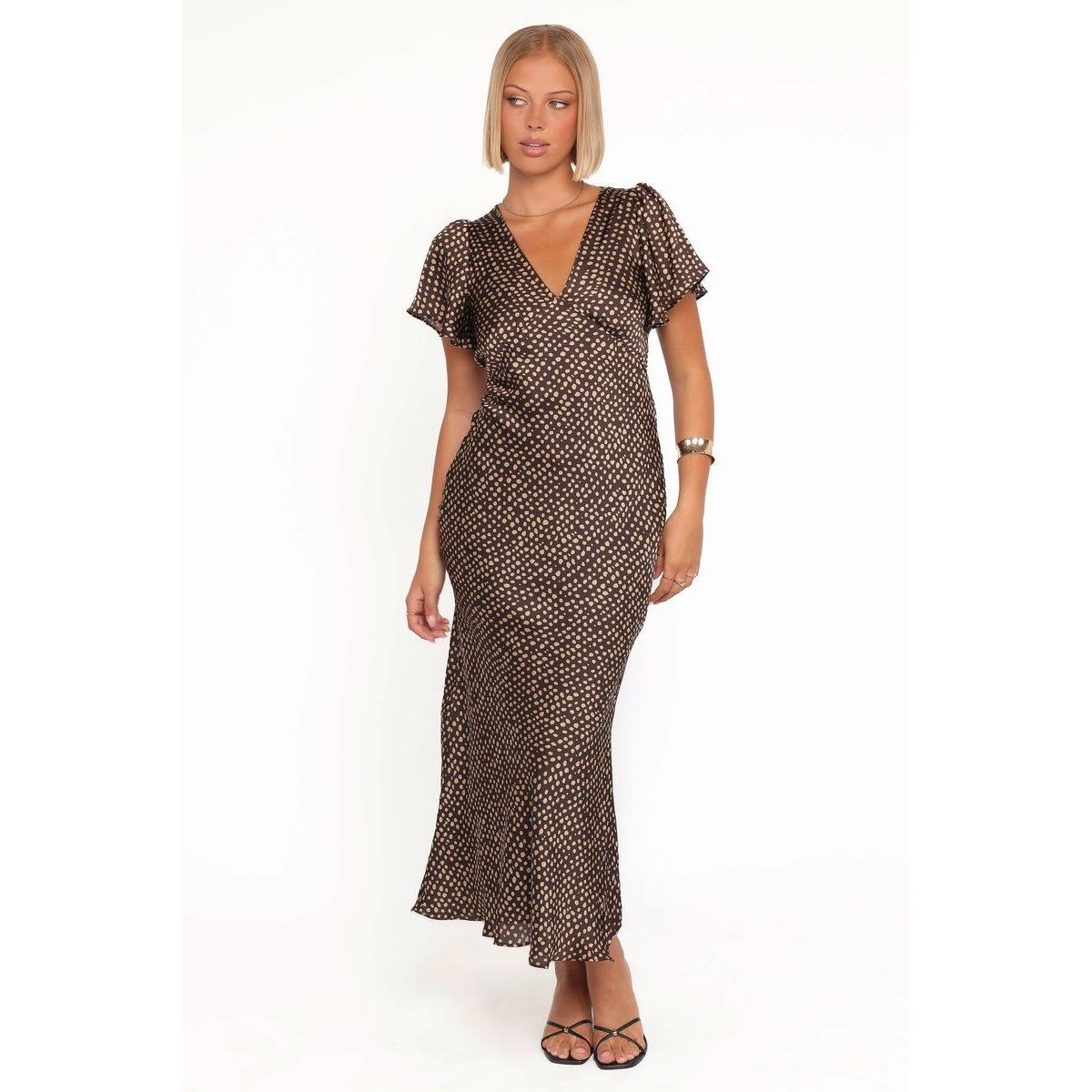 Click here for Petal and Pup Womens Flossy Maxi Dress - Umber/tau... prices