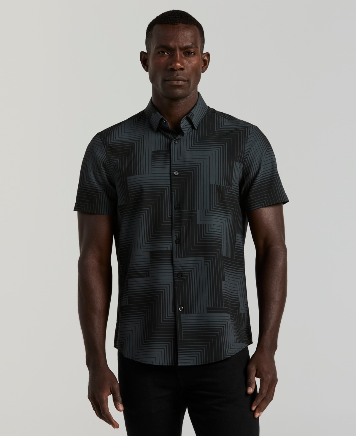 Click here for Perry Ellis Mens Slim-Fit Linear Geo Print Stretch... prices