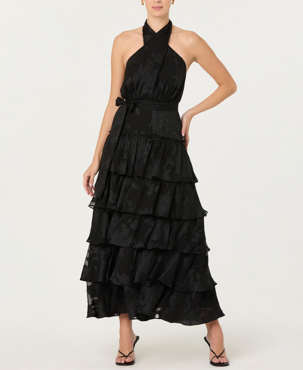 Click here for Astr the Label Womens Adamaris Crossover Halter Ne... prices