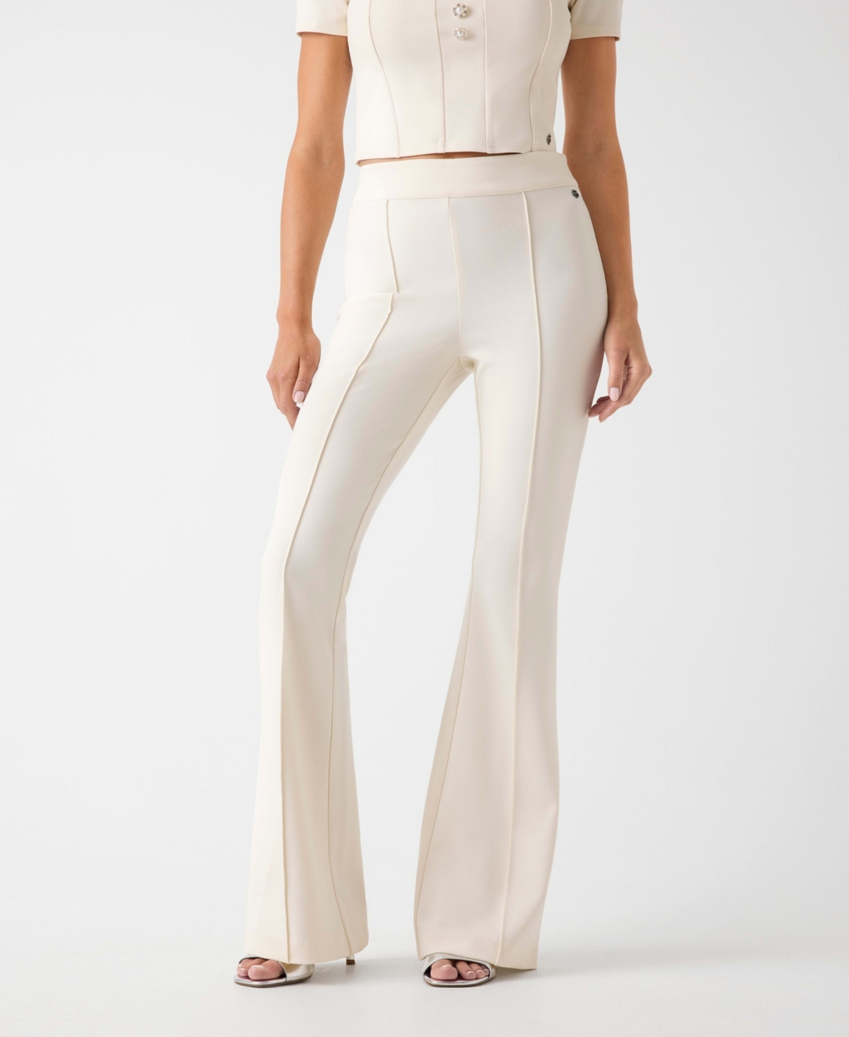 Click here for Guess Womens New Flared Evelina High-Waist Pants -... prices