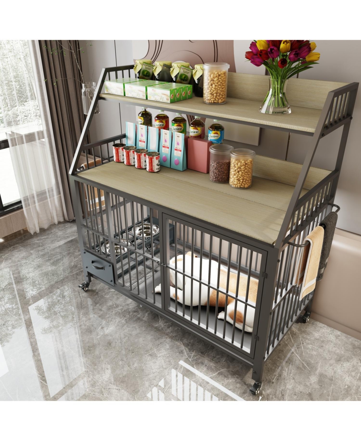 Click here for Streamdale Furniture Large Pet Cage with Storage &... prices