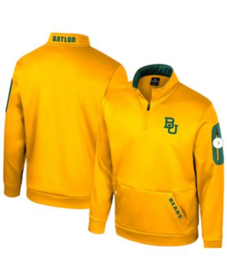 Colosseum Men's Gold Baylor Bears Mainframe Fleece Quarter-Zip Jacket ...
