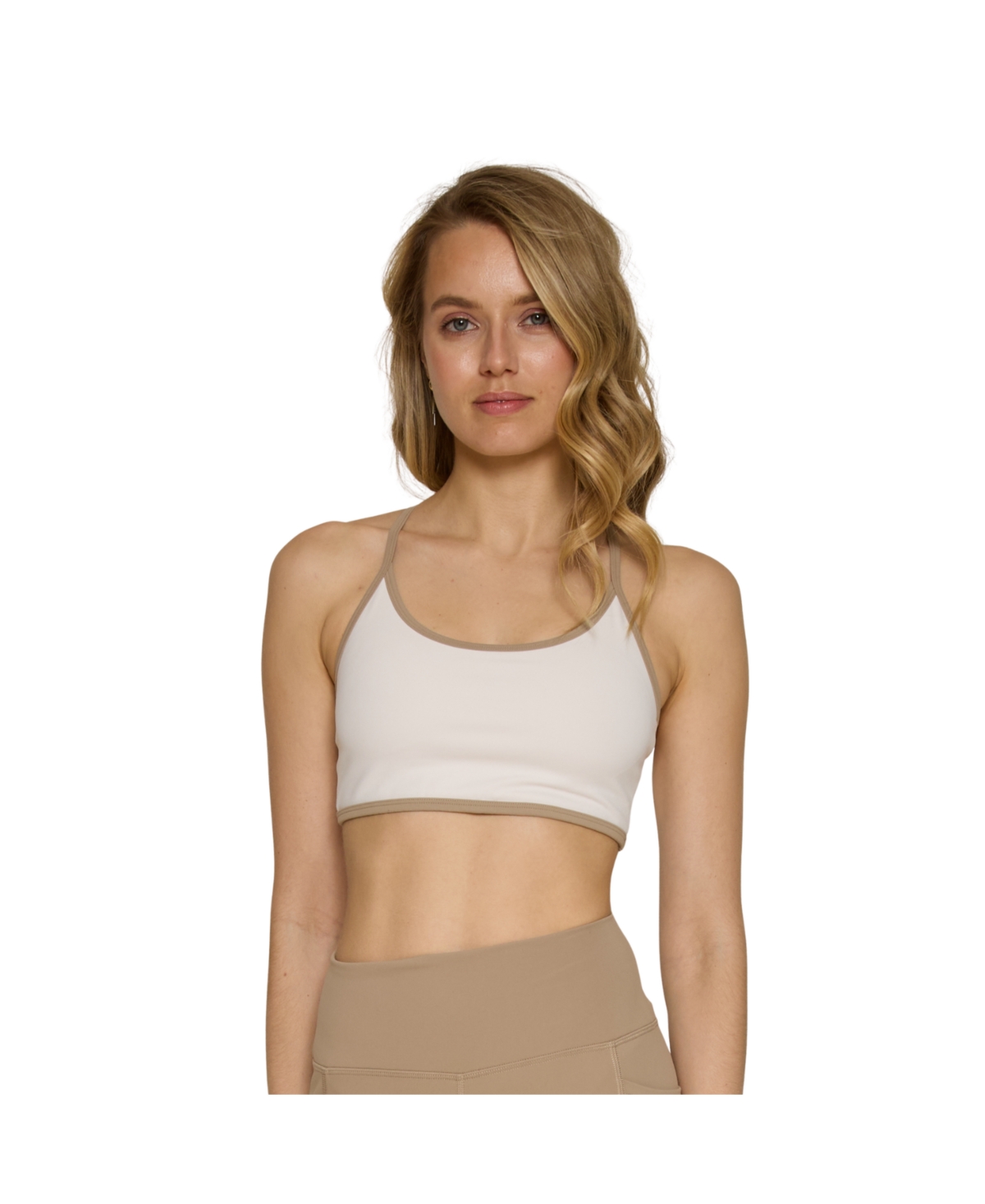 Click here for G Lifestyle Clothing Womens Strap X Bra - Light/Pa... prices