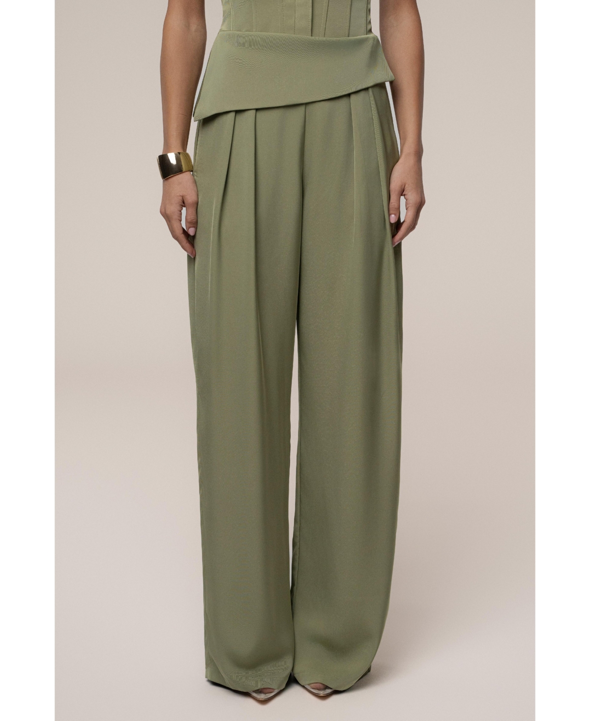 Click here for Jluxlabel Womens Womens Executive Trousers - Green prices