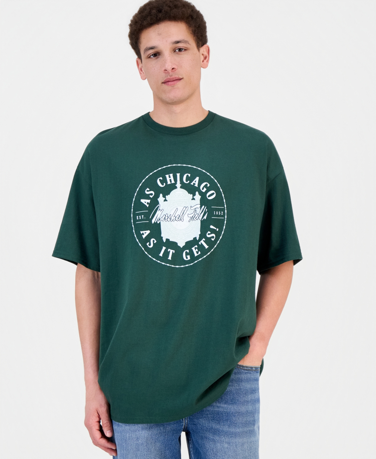 Click here for Champion Unisex Marshall Fields Graphic Short-Slee... prices
