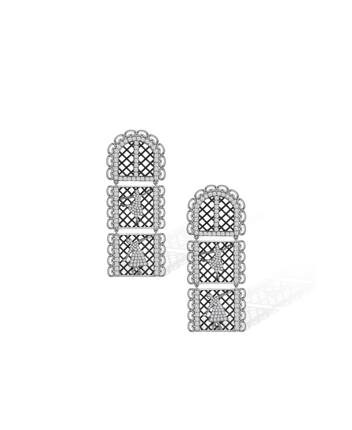 Click here for Retro Chic Doll Earrings - Sliver prices