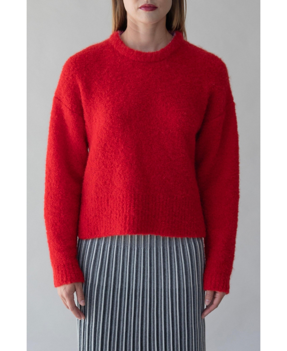 Click here for Sskein Womens Belle Boucle Pullover - Scarlett prices