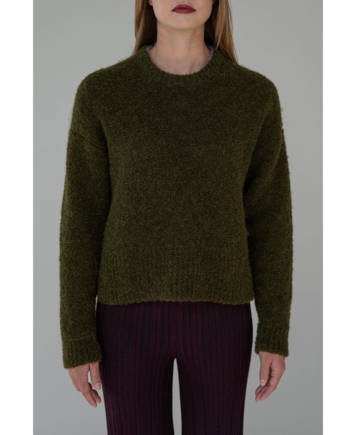 Click here for Sskein Womens Belle Boucle Pullover - Hunter prices