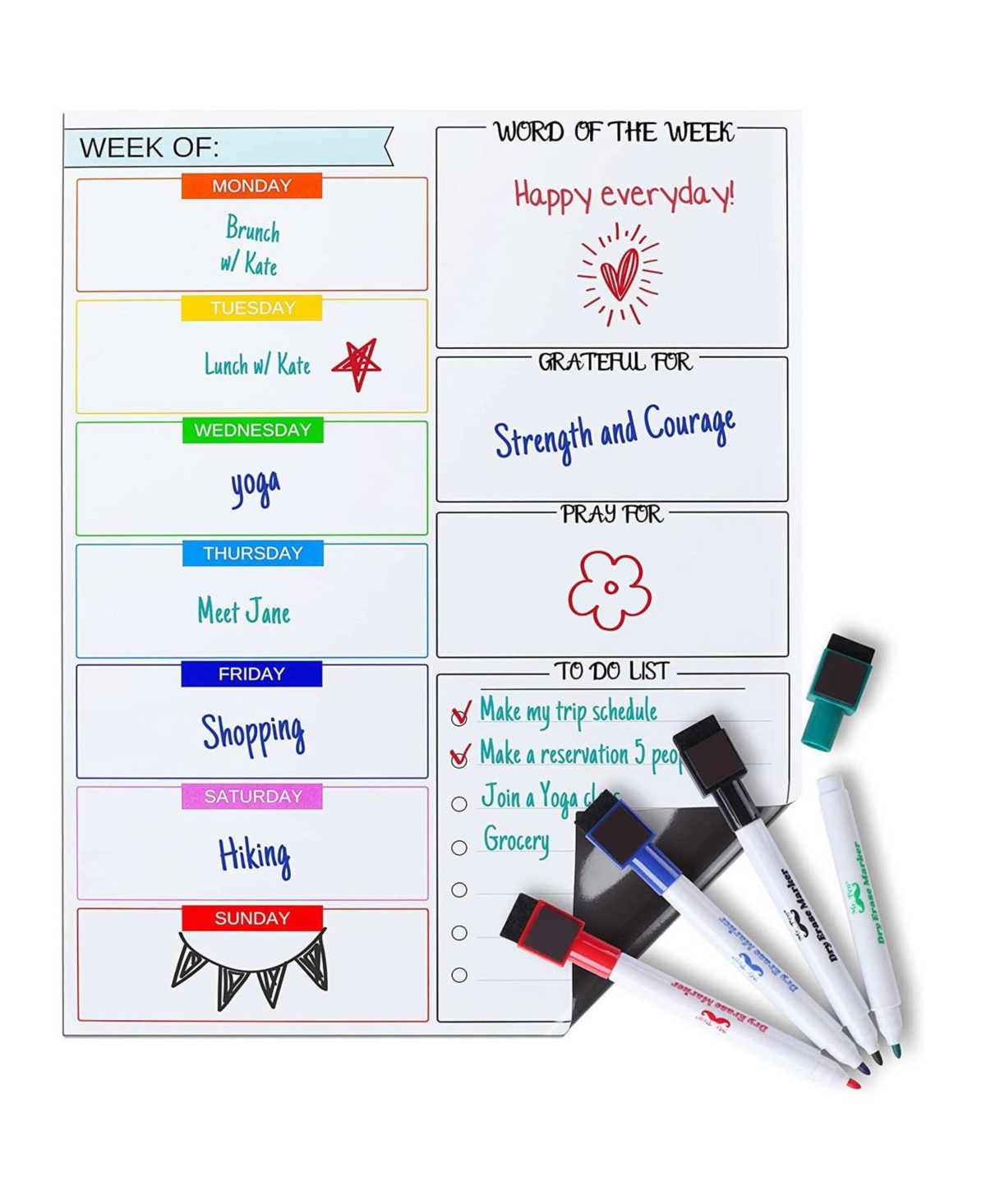Click here for Mr. Pen Magnetic Dry Erase Weekly Calendar for Fri... prices