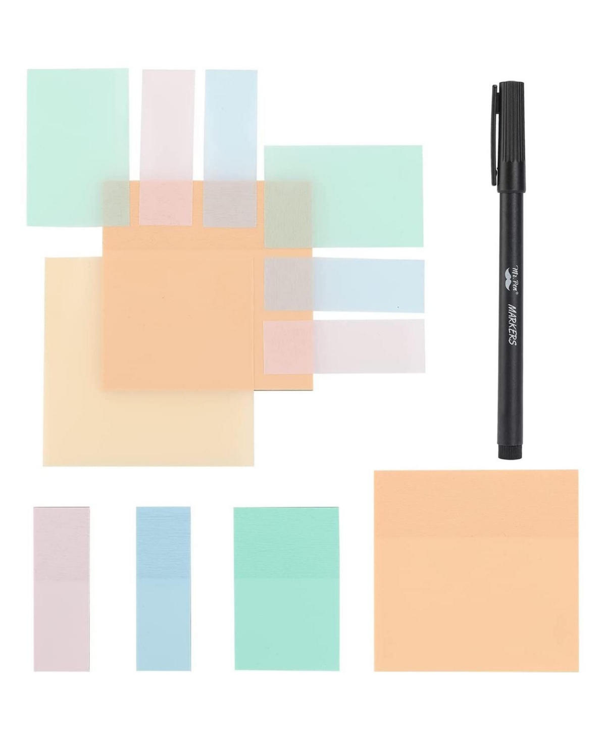 Click here for Mr. Pen Transparent Sticky Notes  200 Pcs  Pastel... prices
