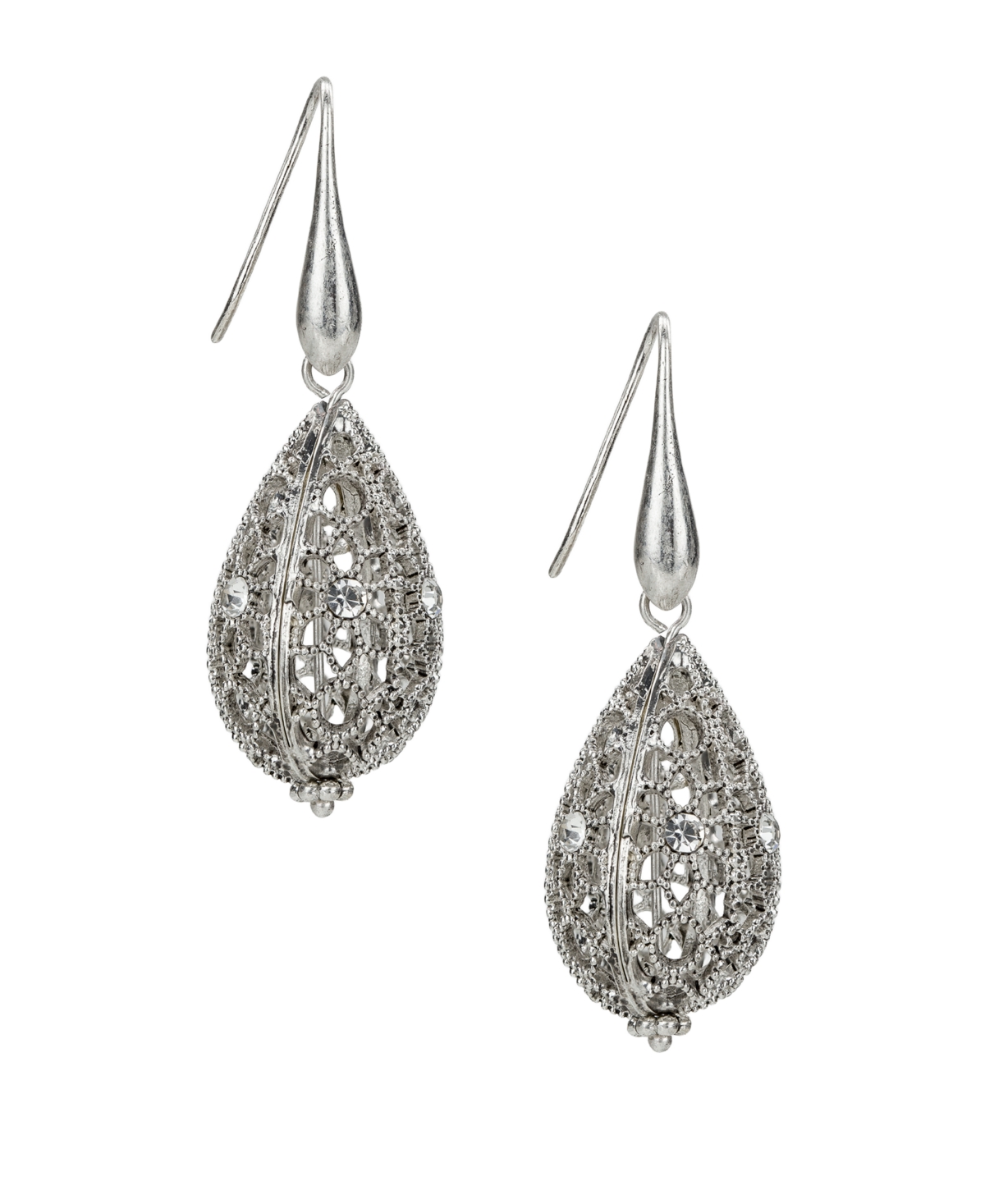 Click here for Patricia Nash Silver Plated Teardrop Earrings - Si... prices