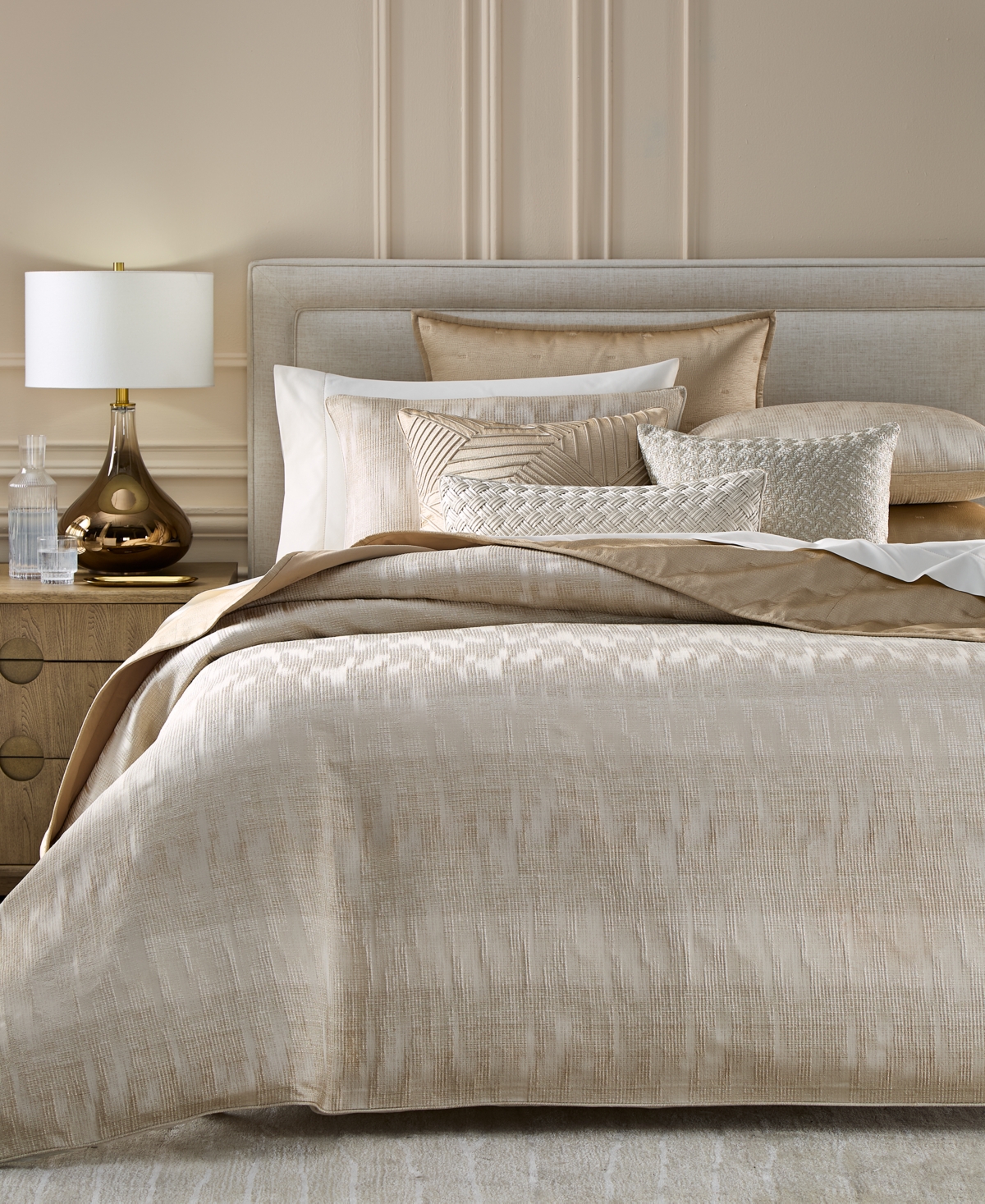 Click here for Hotel Collection Gilded Stripe Comforter Set  King... prices