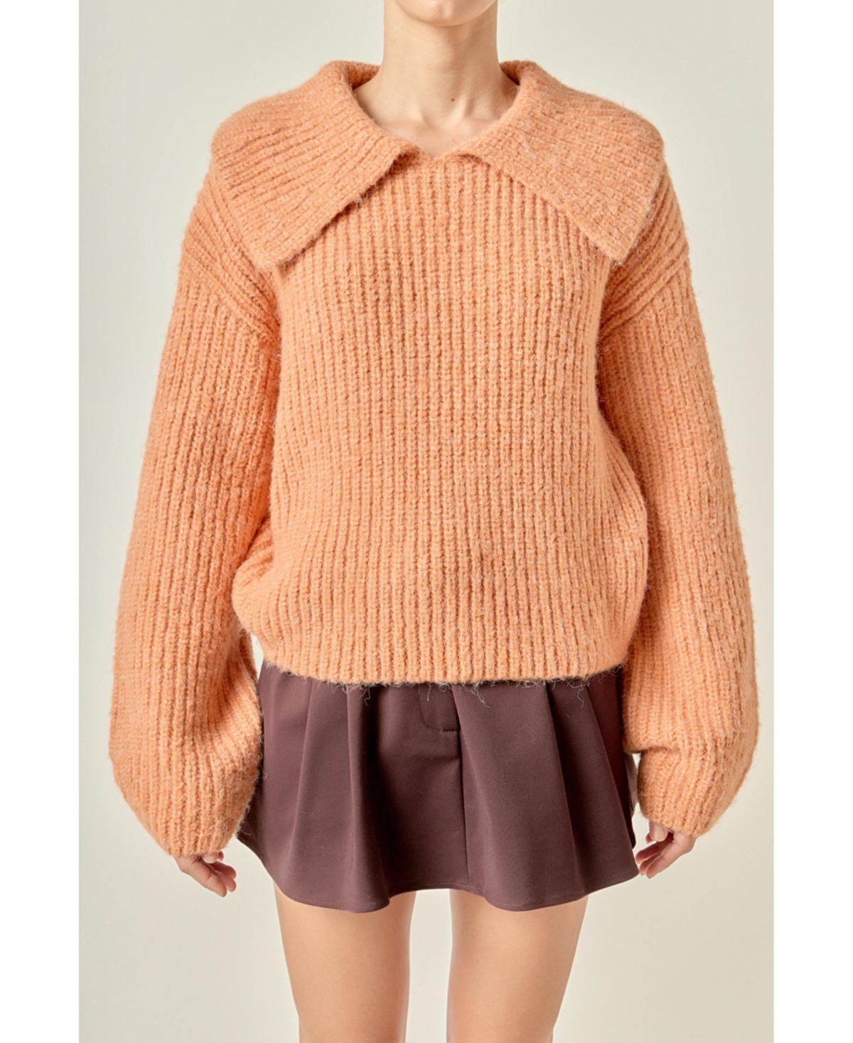 Click here for English Factory Womens Collared Rib Chunky Sweater... prices