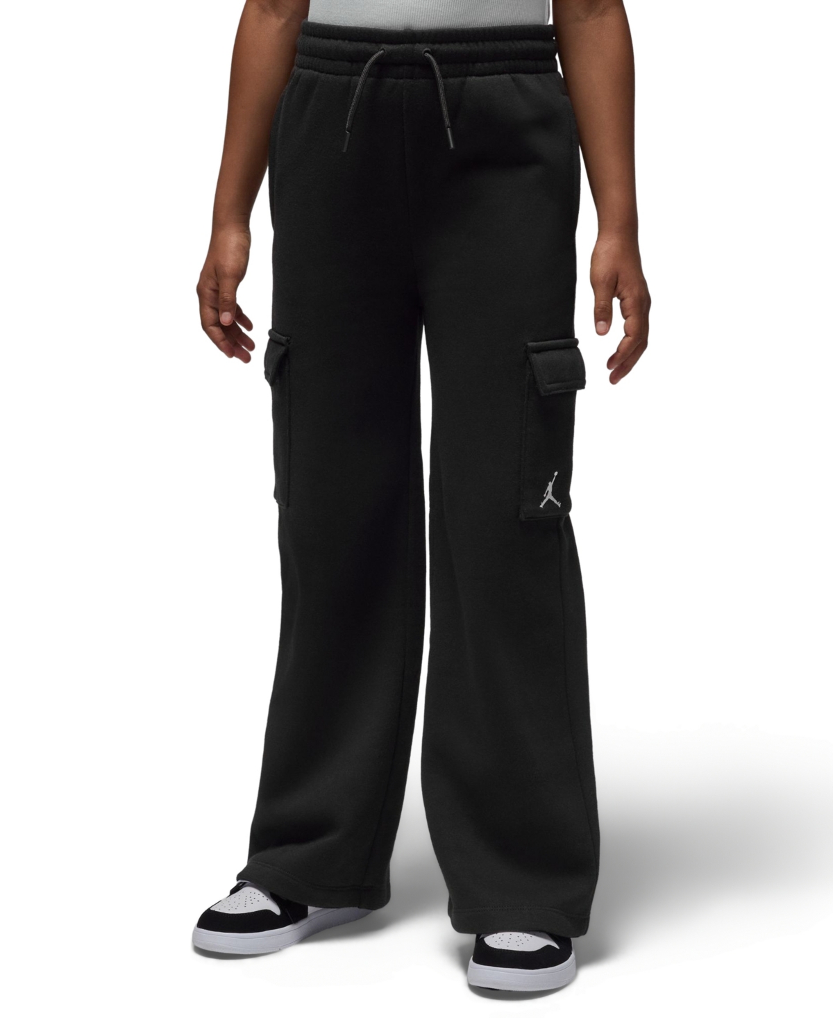 Click here for Jordan Big Girls Brooklyn Fleece Cargo Pants - Bla... prices