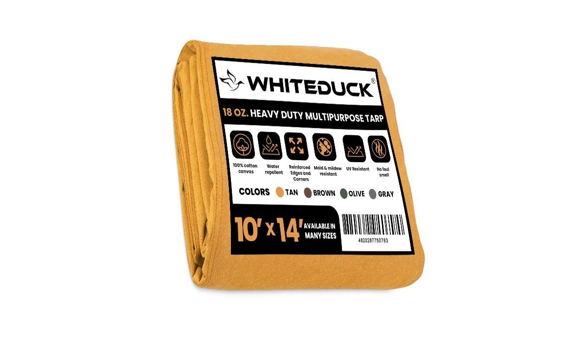 Click here for White Duck Outdoors 18 oz. Canvas Tarp 10x14 Tan prices
